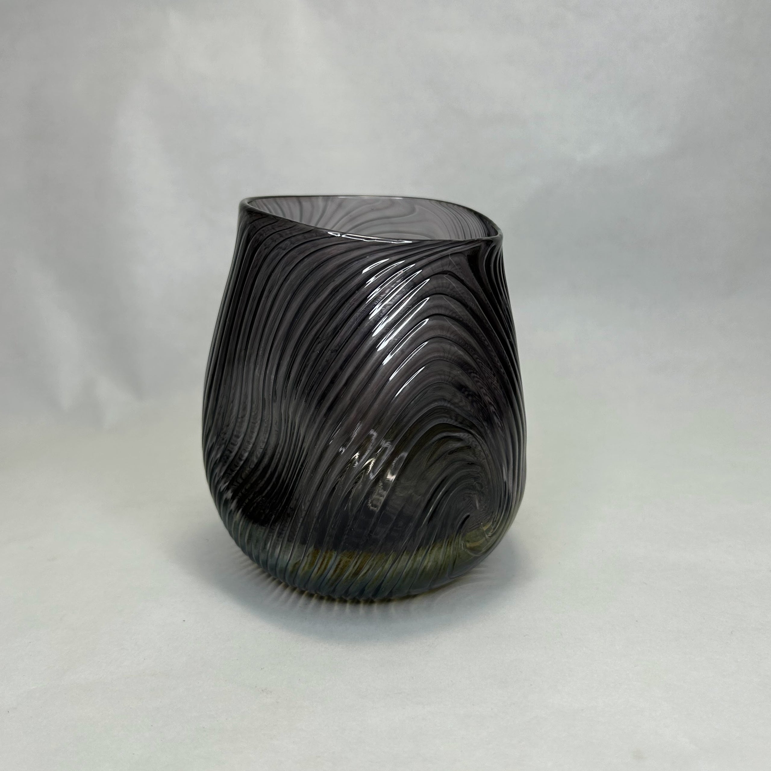 Textured Dimple Cane Wine Glass | Decatur Glassblowing